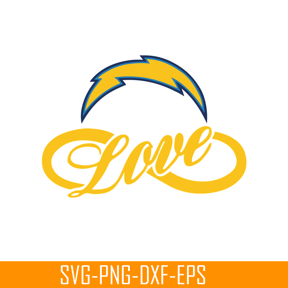 Love LA Chargers SVG PNG EPS, USA Football SVG, NFL Lovers S | Inspire ...
