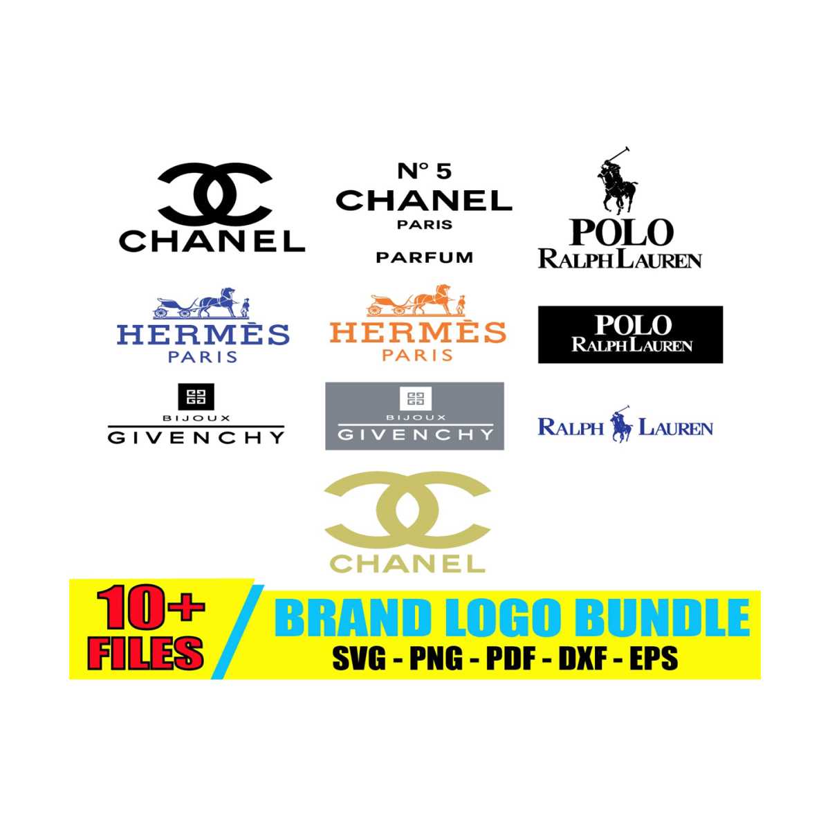 Chanel Logo Bundle Svg, Brand Logo Svg - Inspire Uplift