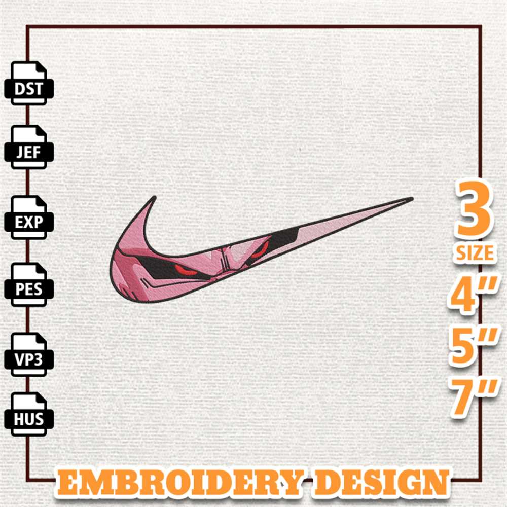 Nike Mabu Dragon Ball Embroidery Design, Nike Anime Embroide - Inspire ...