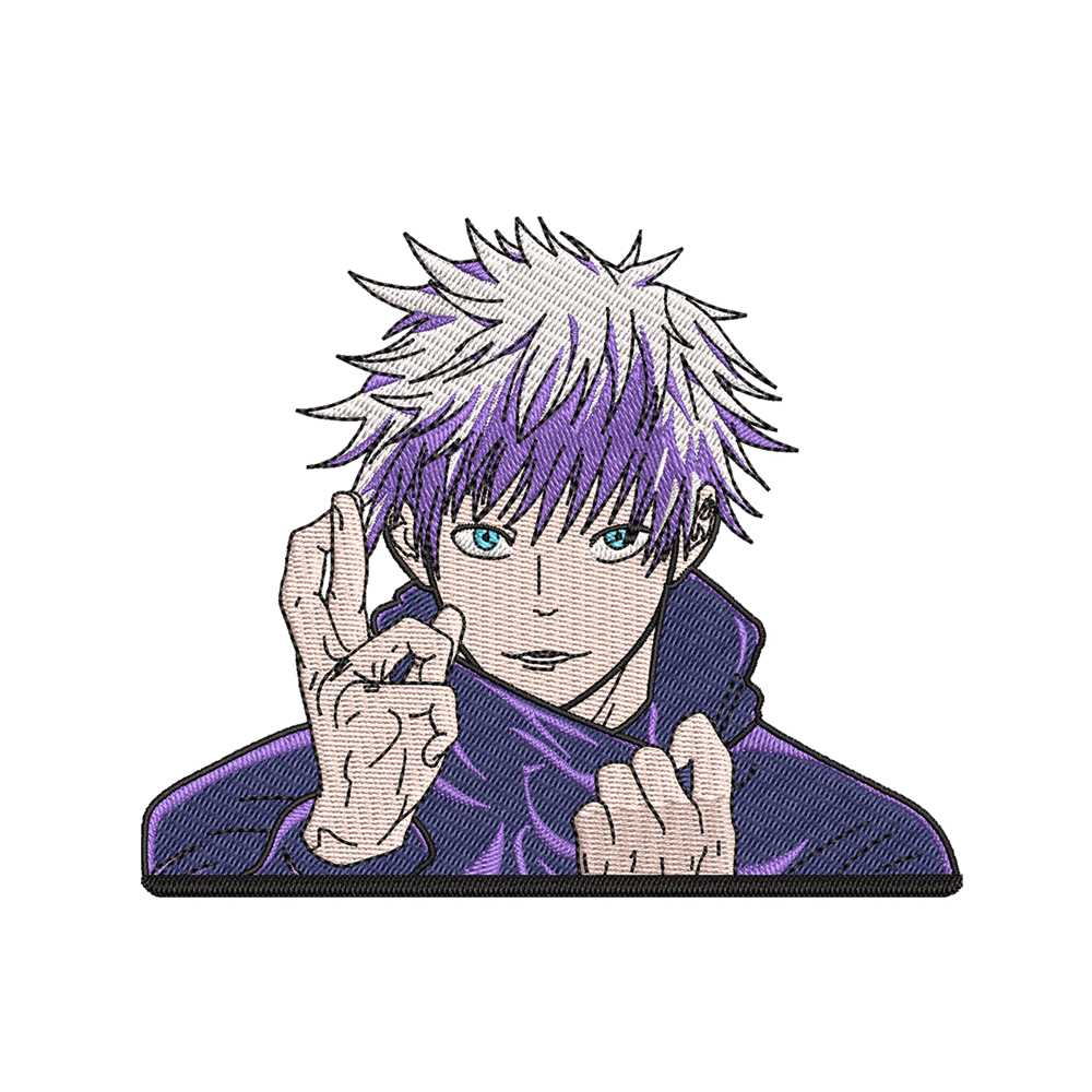 Gojo Powerful Embroidery File Jujutsu Kaisen Embroidery Anim | Inspire ...
