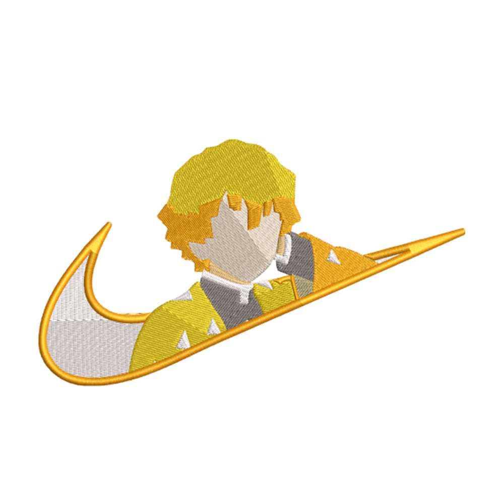 Nike x Zenitsu Thunder Anime Kimetsu No Yaiba Embroidery Des | Inspire ...