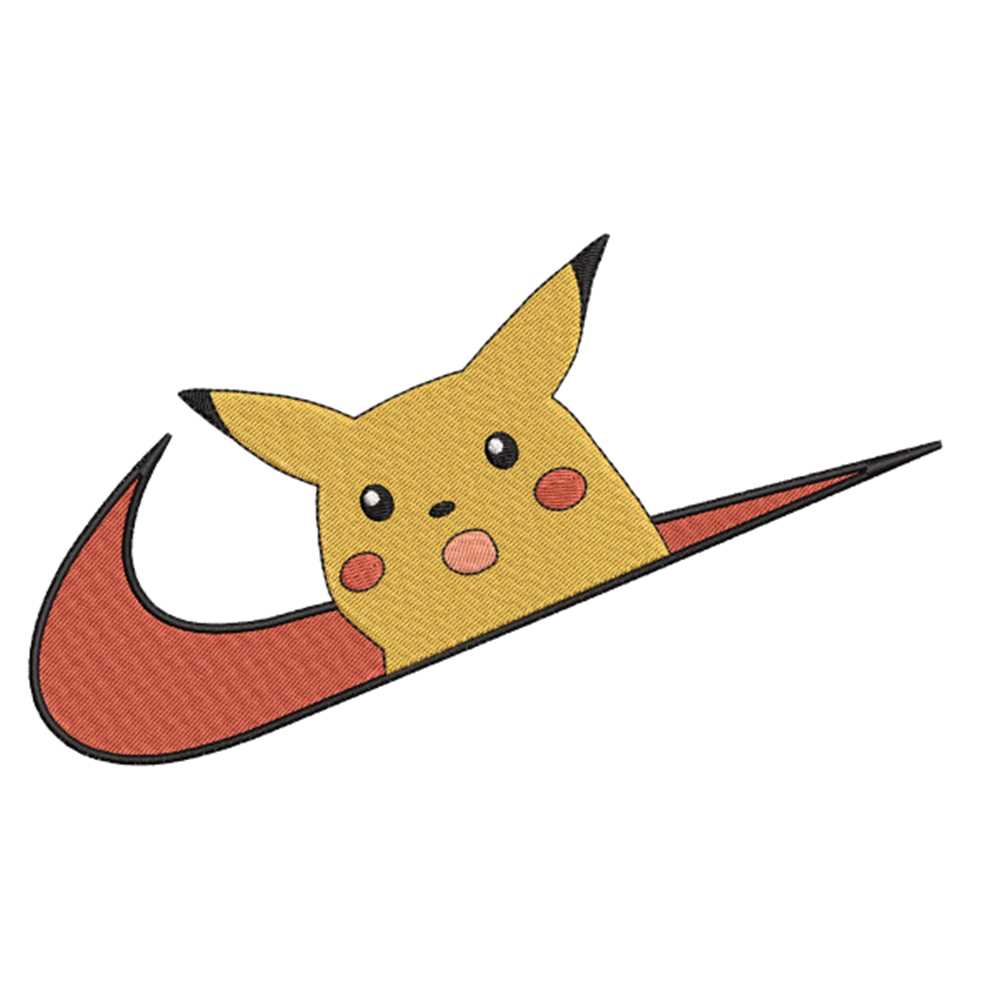 Nike x Pikachu Anime Pokemon Embroidery Design Instant Downl | Inspire ...