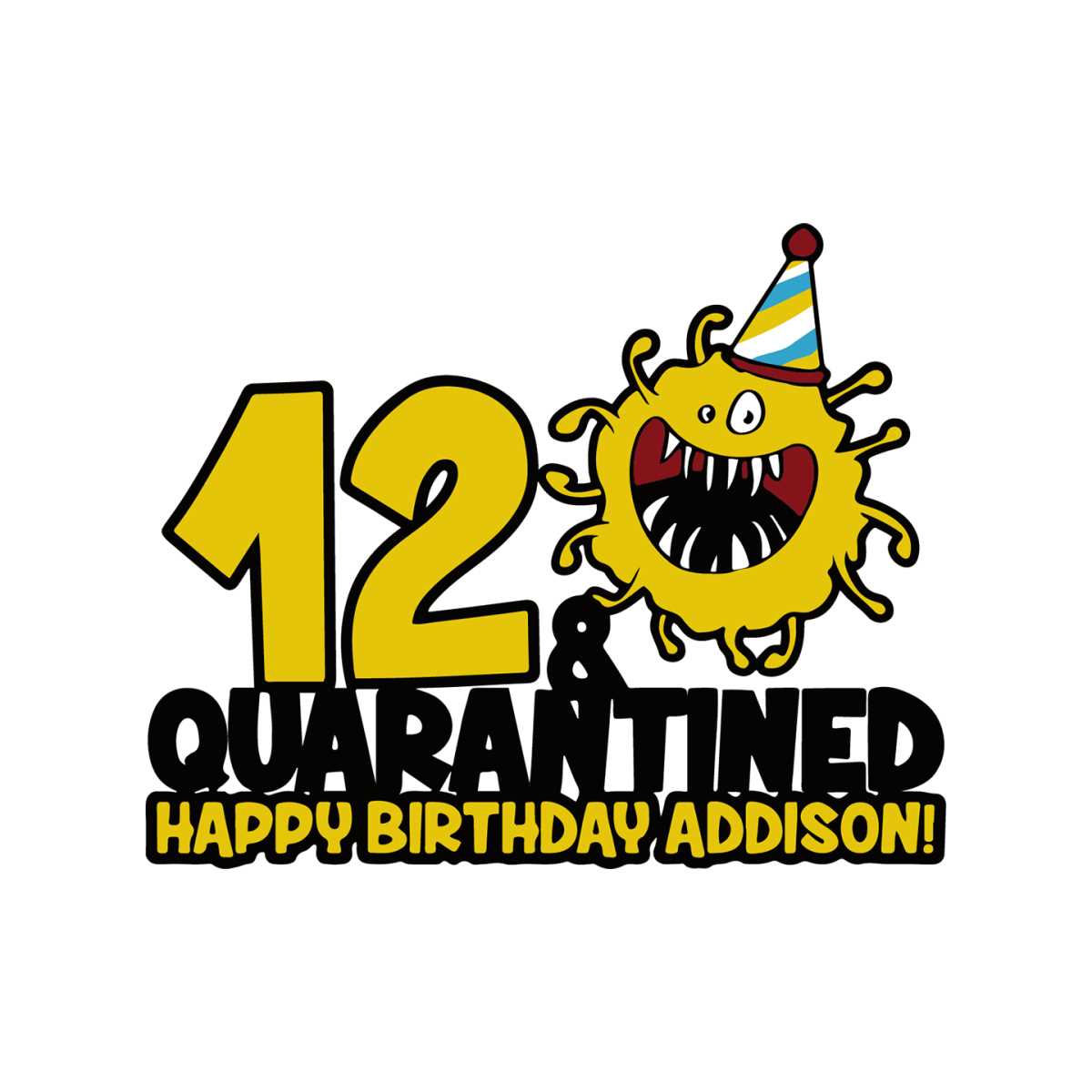 12 And Quarantined Happy Birthday Addison Svg, Birthay Svg, | Inspire ...