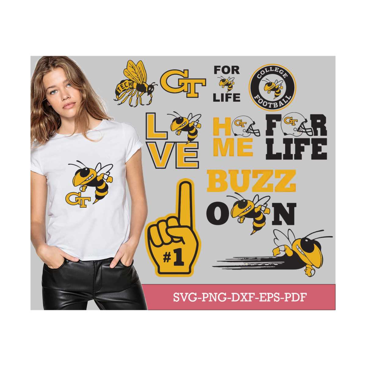 Georgia Tech Buzz Svg, Bundle Sport Svg, Buzz Svg, Georgia T | Inspire ...