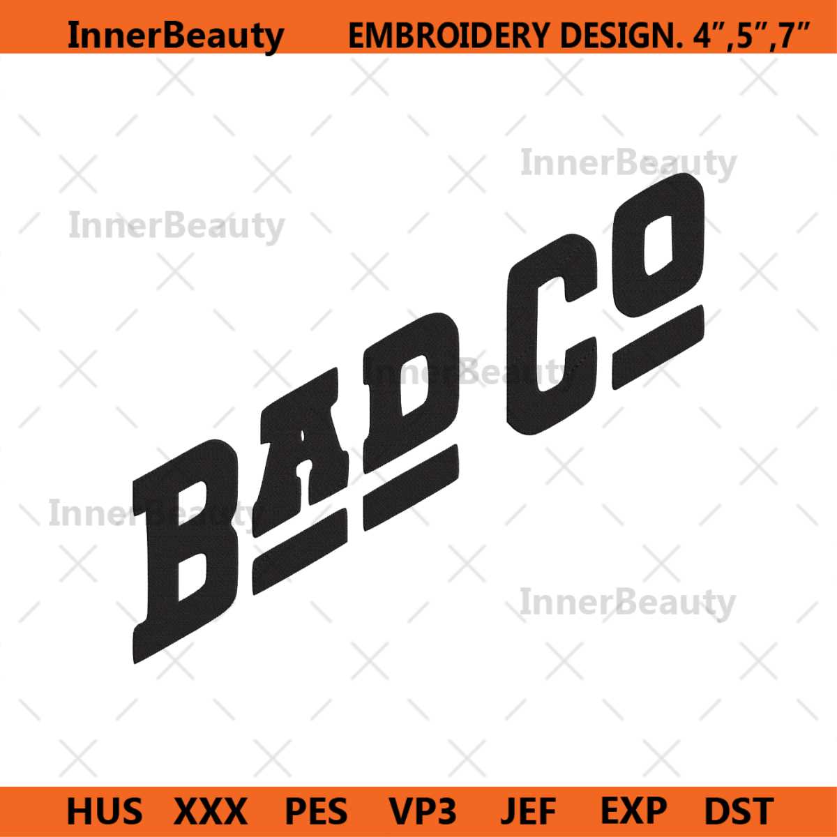 Bad Company Logo Rock Band Embroidery Design Download File | Inspire Uplift