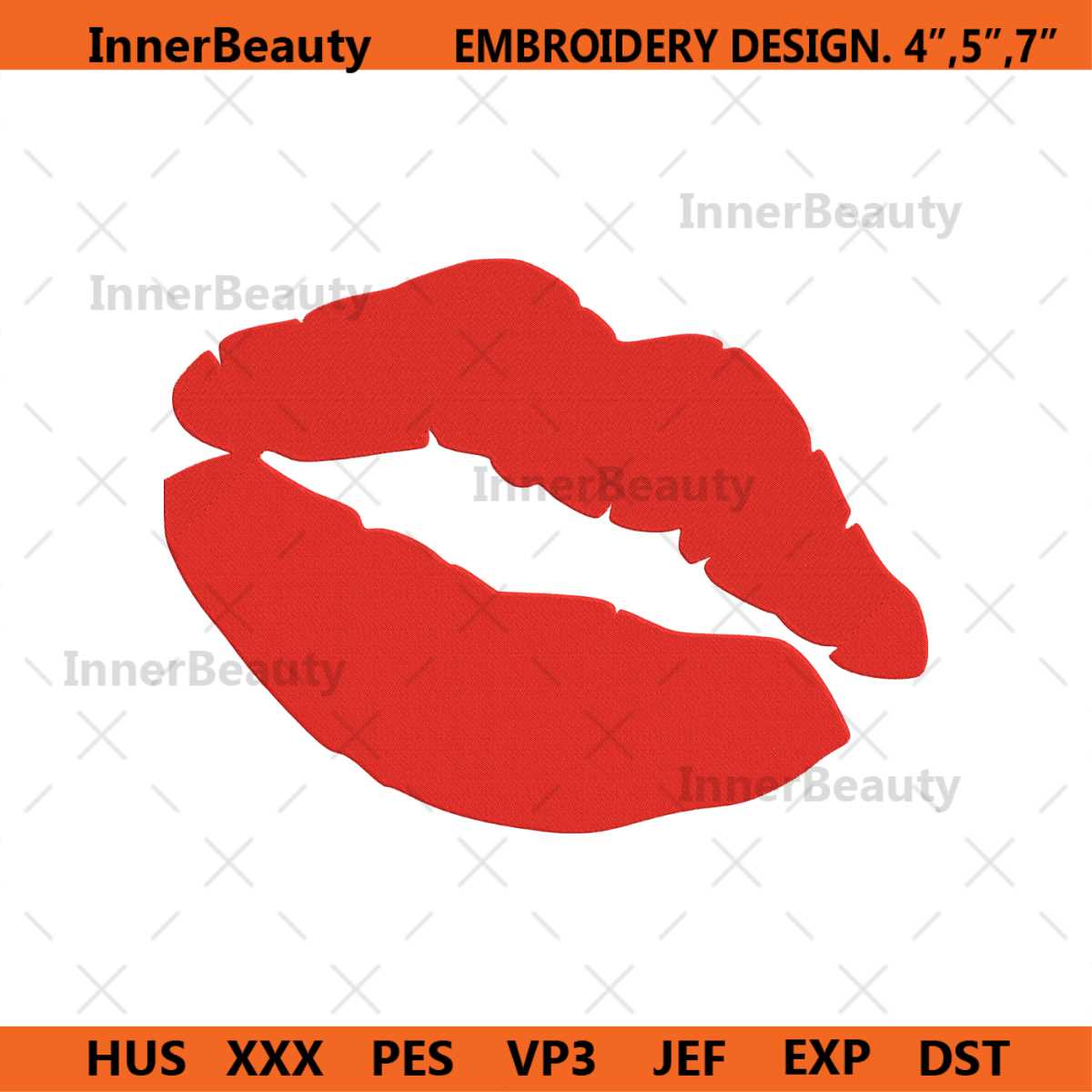 Kiss Logo Lips Rock Band Embroidery Design Download File | Inspire Uplift