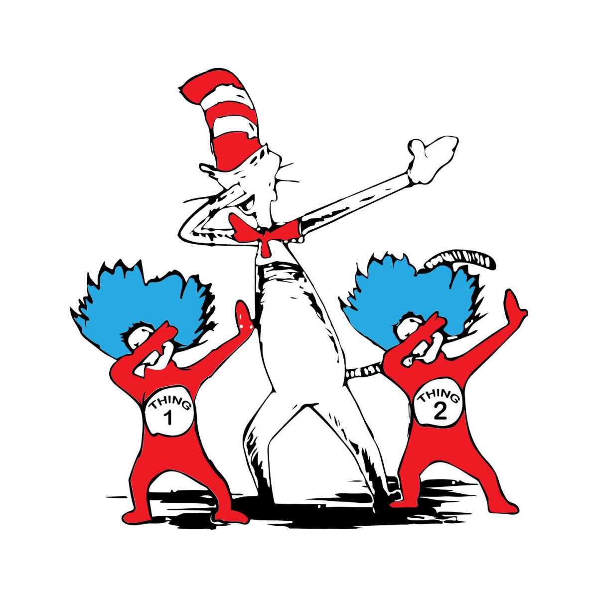 Thing 1 And Thing 2 Dabbing Svg, Dr Seuss Svg, Cat In The Ha | Inspire ...