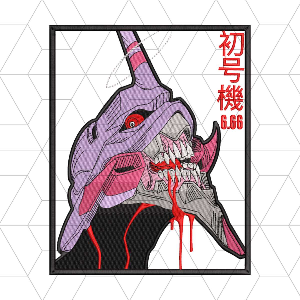 EVA 01 RENDER Embroidery Design Neon Genesis Evangelion Embr | Inspire ...