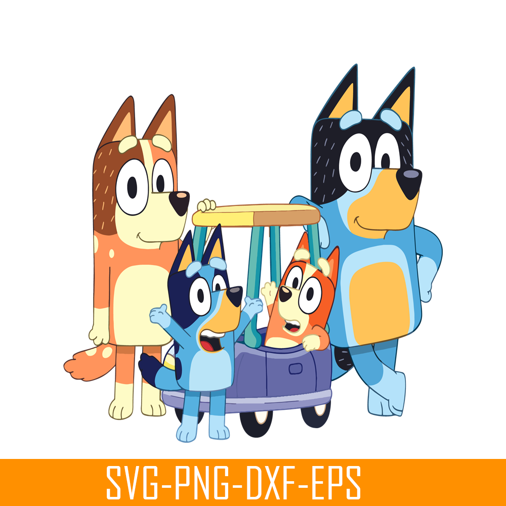 Bluey Family Playing Together SVG PDF PNG Bluey Family SVG B | Inspire ...
