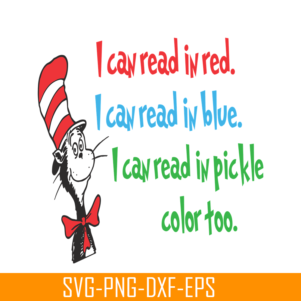 I Can Read In Red SVG, Dr Seuss SVG, Dr Seuss Quotes SVG DS1 | Inspire ...