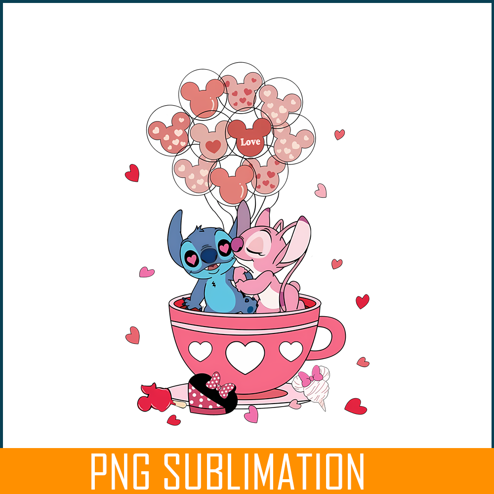 Stitch Valentine PNG | Inspire Uplift