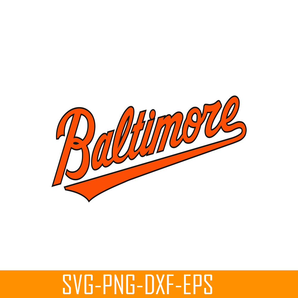 Baltimore Text SVG PNG DXF EPS AI, Major League Baseball SVG | Inspire ...