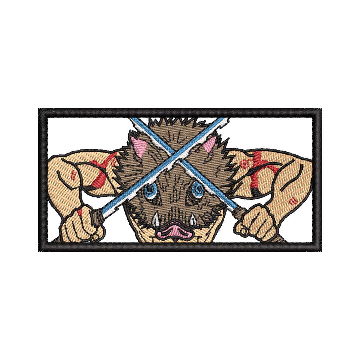 Inosuke Hashibira Come To Fight Embroidery Design Kimetsu No - Inspire ...