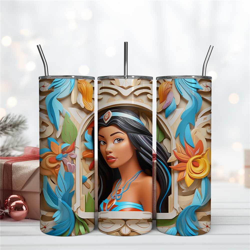 3D Jasmine Princess Wrap 20oz, Disney Princess Wrap Png, Ski - Inspire ...