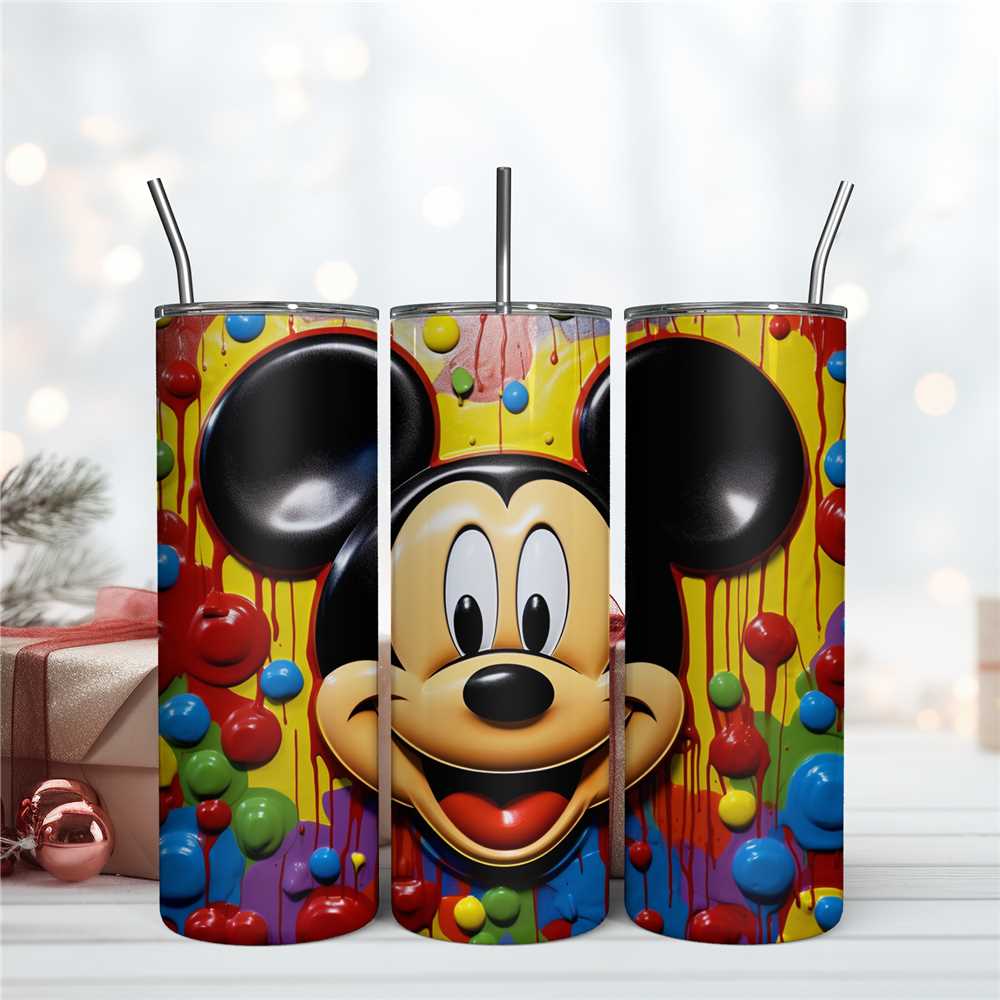 3D Inflated Mickey Mouse Tumbler Design, Skinny 20oz Tumbler | Inspire ...