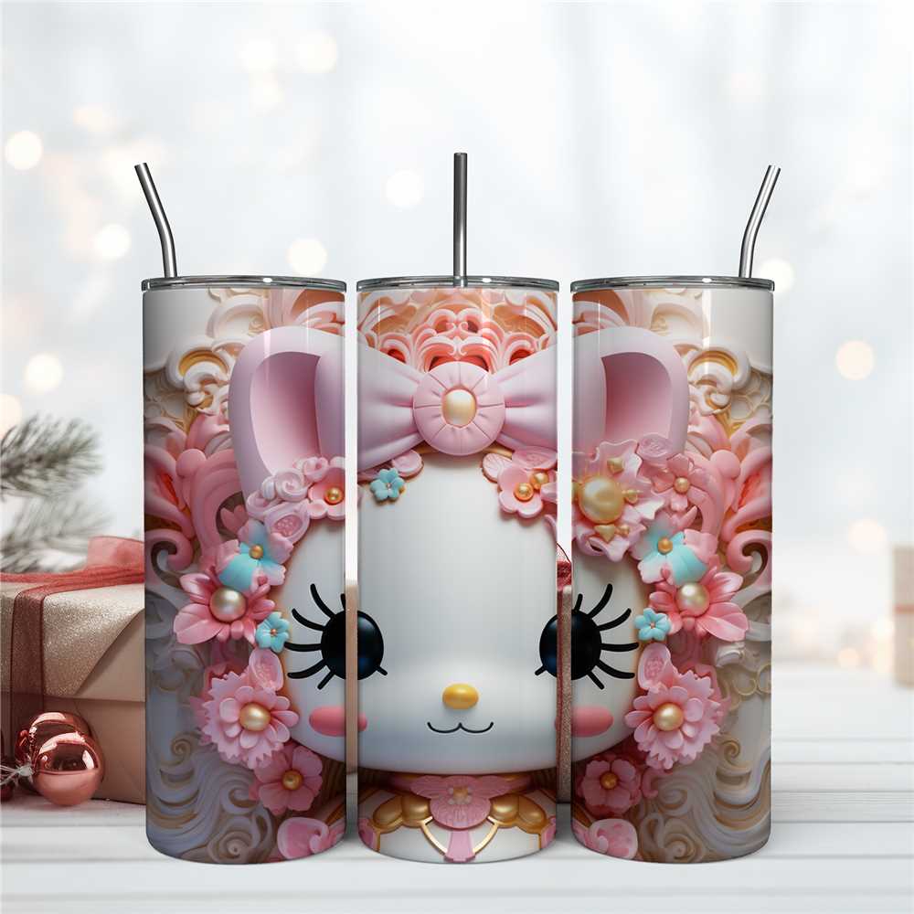 Cute Cat Wrap 20oz, Hello Kitty Tumbler Wrap, 20oz Skinny Tu | Inspire ...