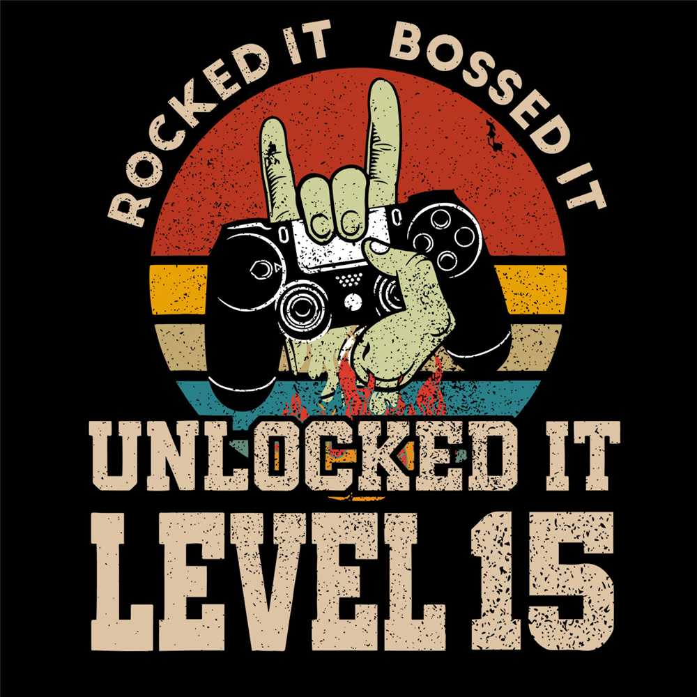 Unlocked It Level 15 Gamer Birthday Svg, Birthday Svg, 15th | Inspire ...