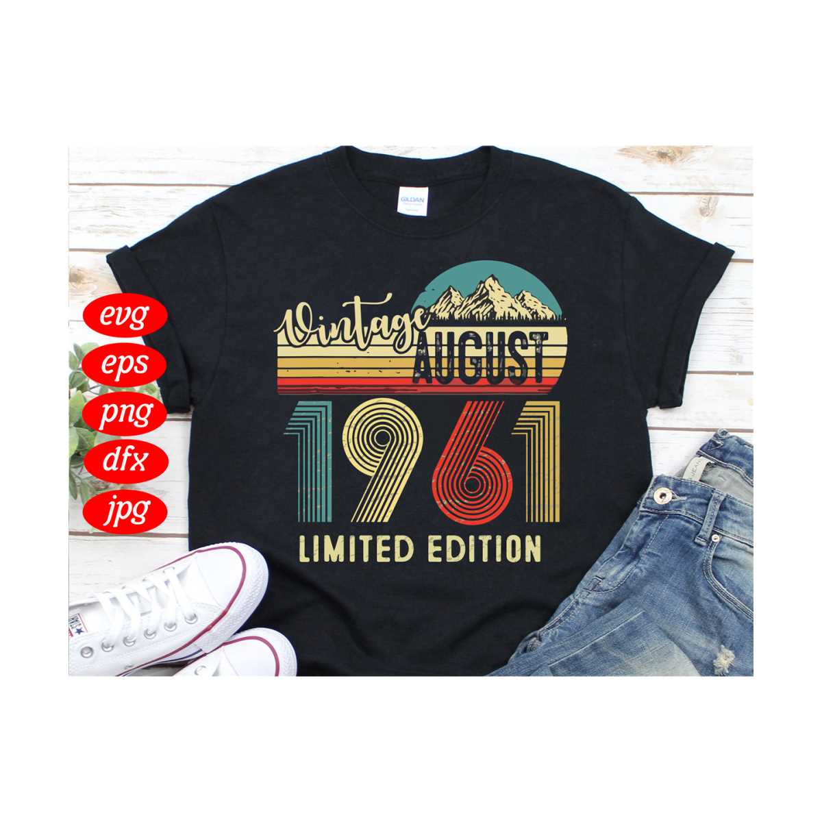 Vintage August 1961 Limited Edition Svg, Birthday Svg, Vinta - Inspire ...
