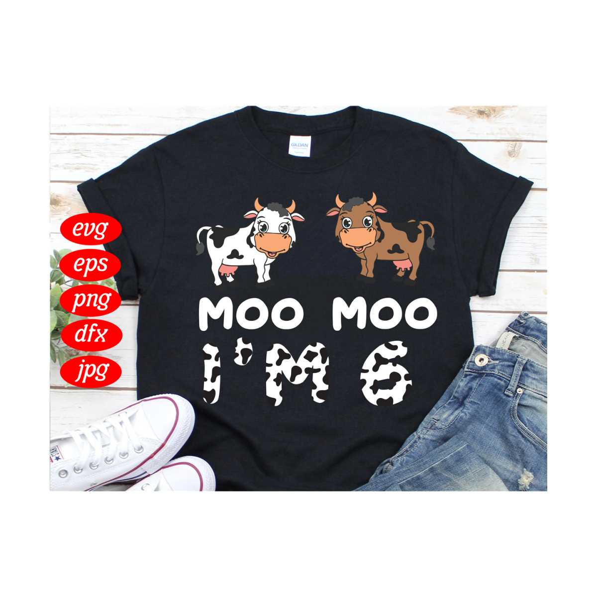 Birthday Moo Moo Im 6 Svg, Birthday Svg, Cute Cow Svg, Cow S | Inspire ...