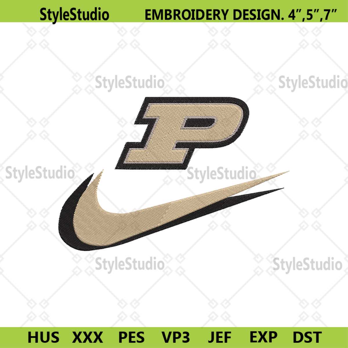 Purdue Boilermakers Double Swoosh Nike Logo Embroidery Desig | Inspire ...