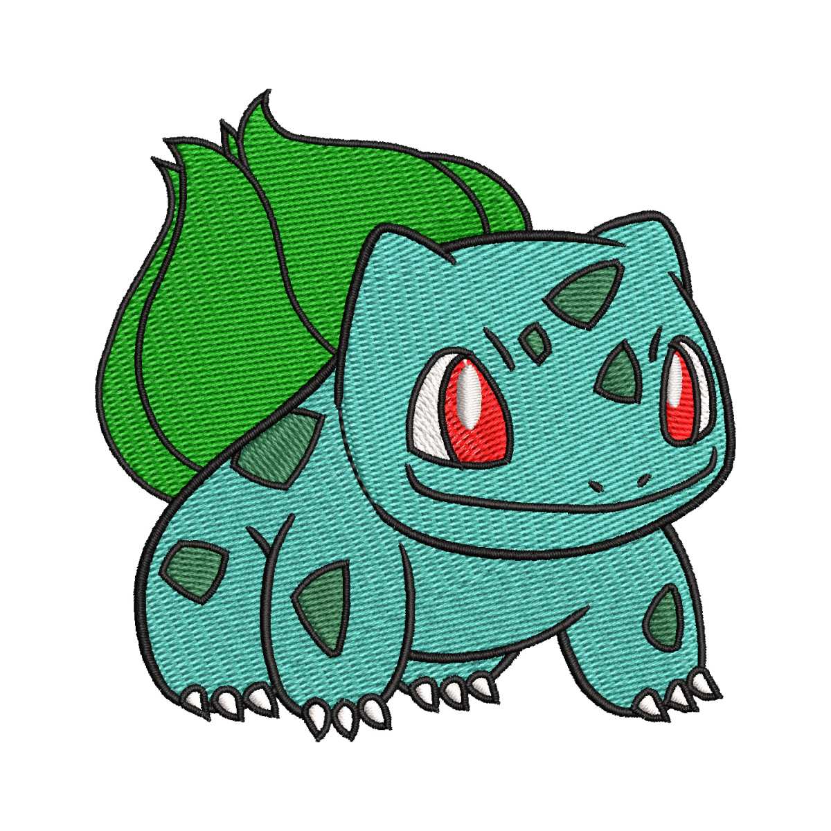 Bulbasaur Pokemon Embroidery File Fushigidane Anime Machine | Inspire ...