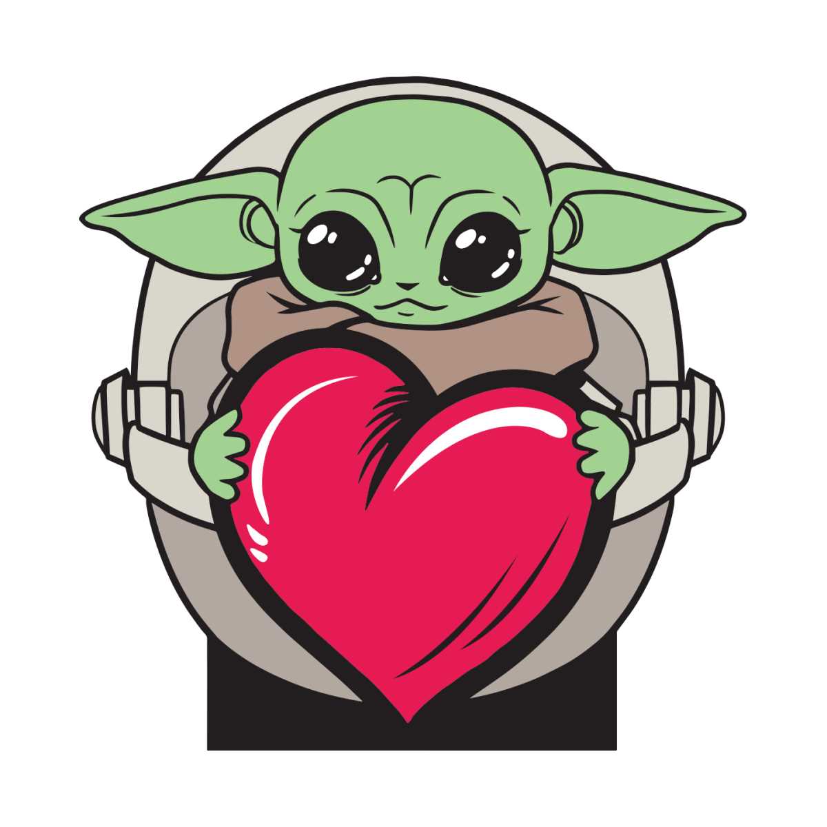 Baby Yoda Heart Svg, Valentine Svg, Star Wars Svg, Baby Yoda | Inspire ...