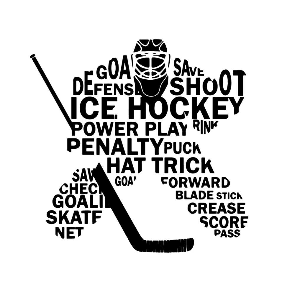 Ice Hockey Goalie Text Art Svg, Sport Svg, Ice Hockey Svg, G | Inspire ...