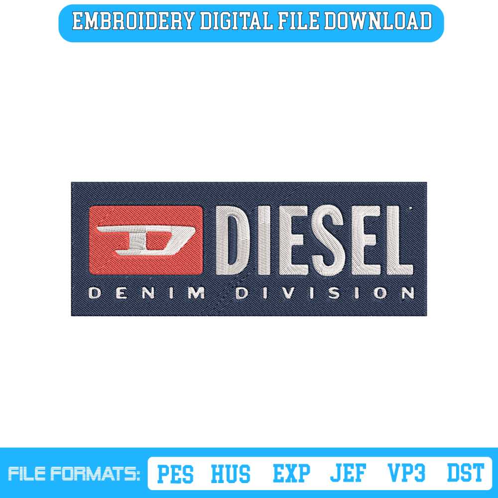 Diesel Denim Division Logo Embroidery Design Download File | Inspire Uplift