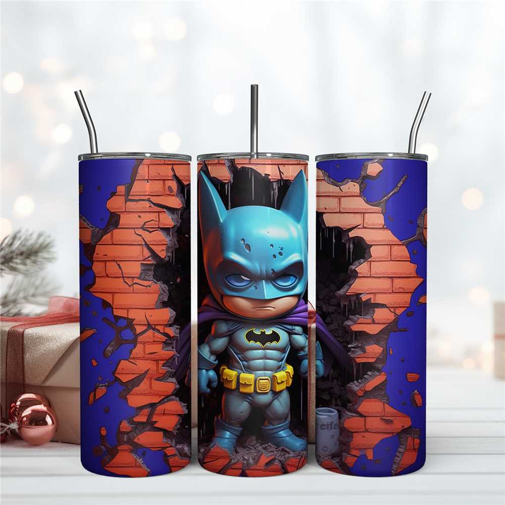 3D Batman Chibi Cartoon Design Sublimation, Batman 20oz Skin | Inspire ...
