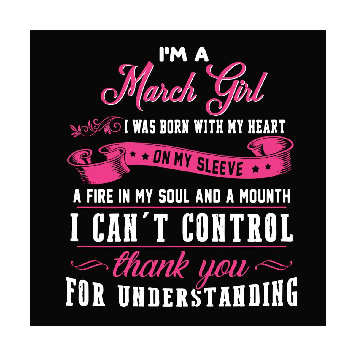 Im A March Girl Quote Svg, Birthday Svg, March Girl Svg, Mar | Inspire ...