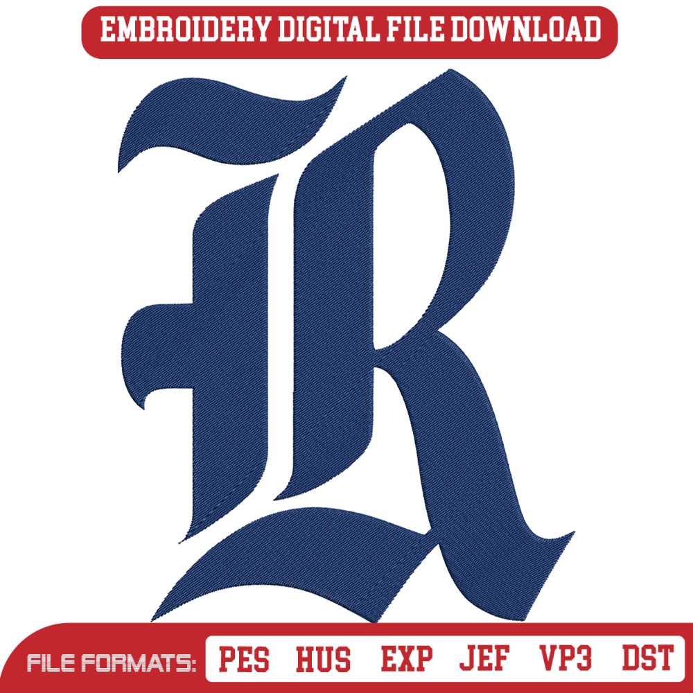 Rice Owls Logo NCAA Embroidery Design File - Inspire Uplift