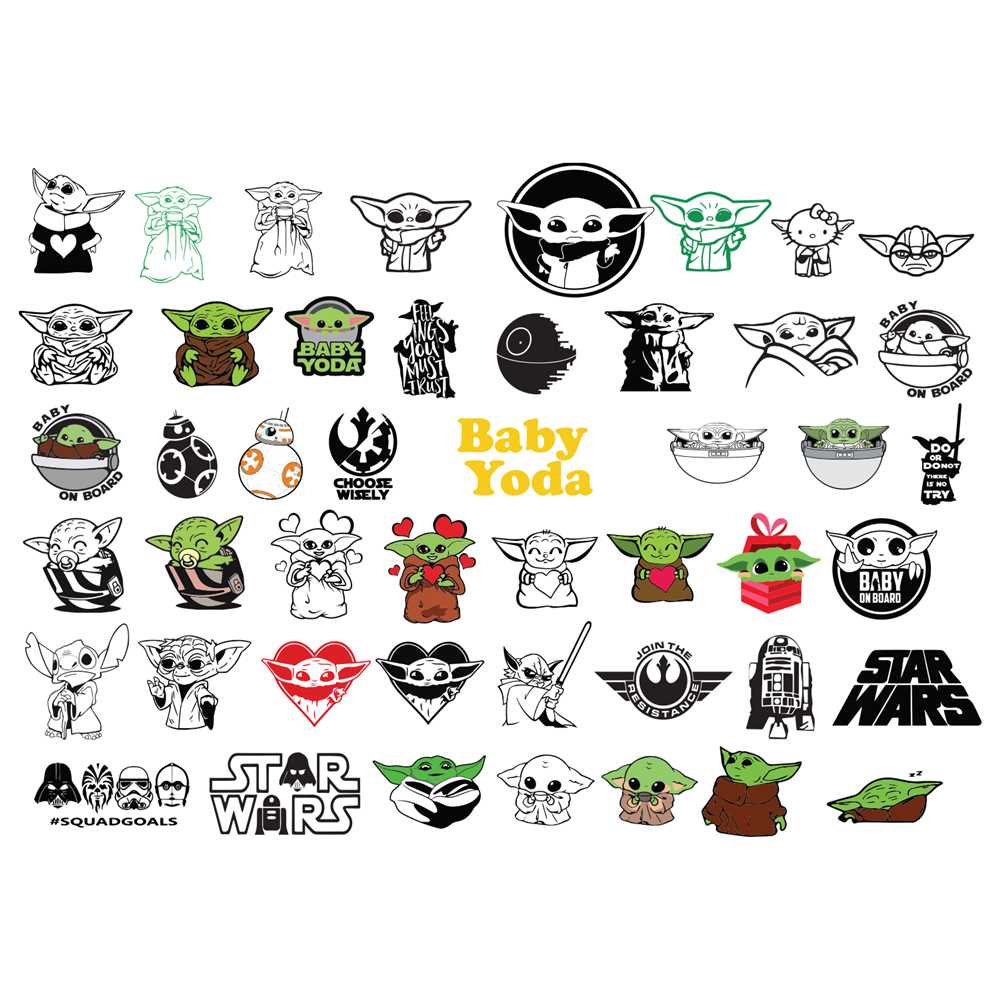 Baby Yoda Bundle Svg, Star War Svg, Squad Goals Svg, Baby On | Inspire ...