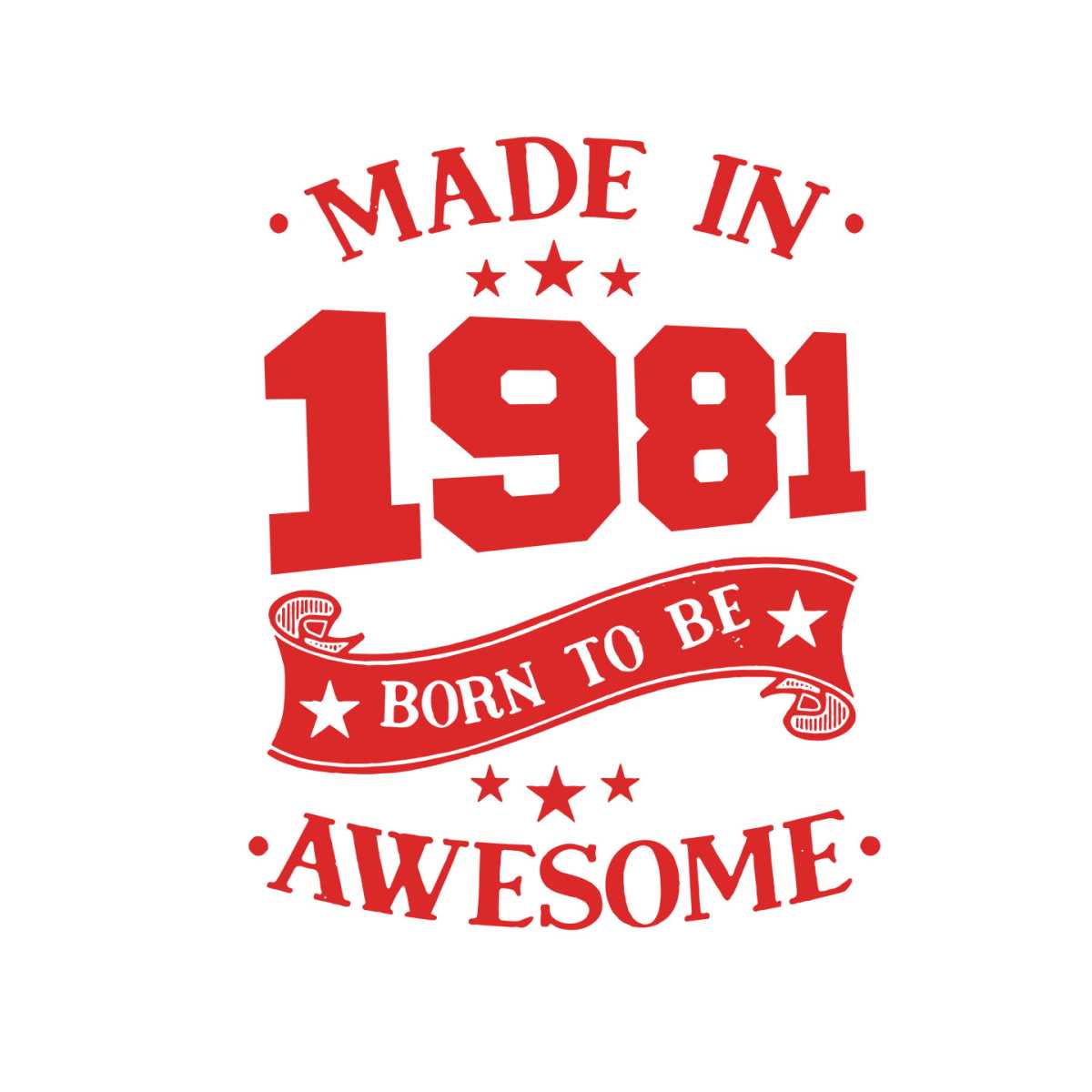 Made In 1981 Born To Be Awesome Svg, Birthday Svg, 1981 Birt | Inspire ...