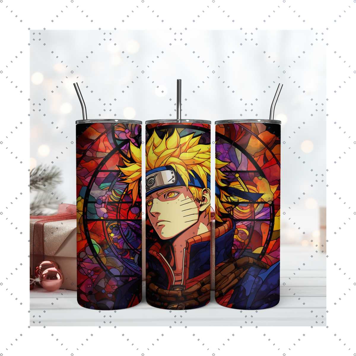 Naruto Stained Glass Tumbler 20oz Design Wrap Instant Downlo - Inspire ...
