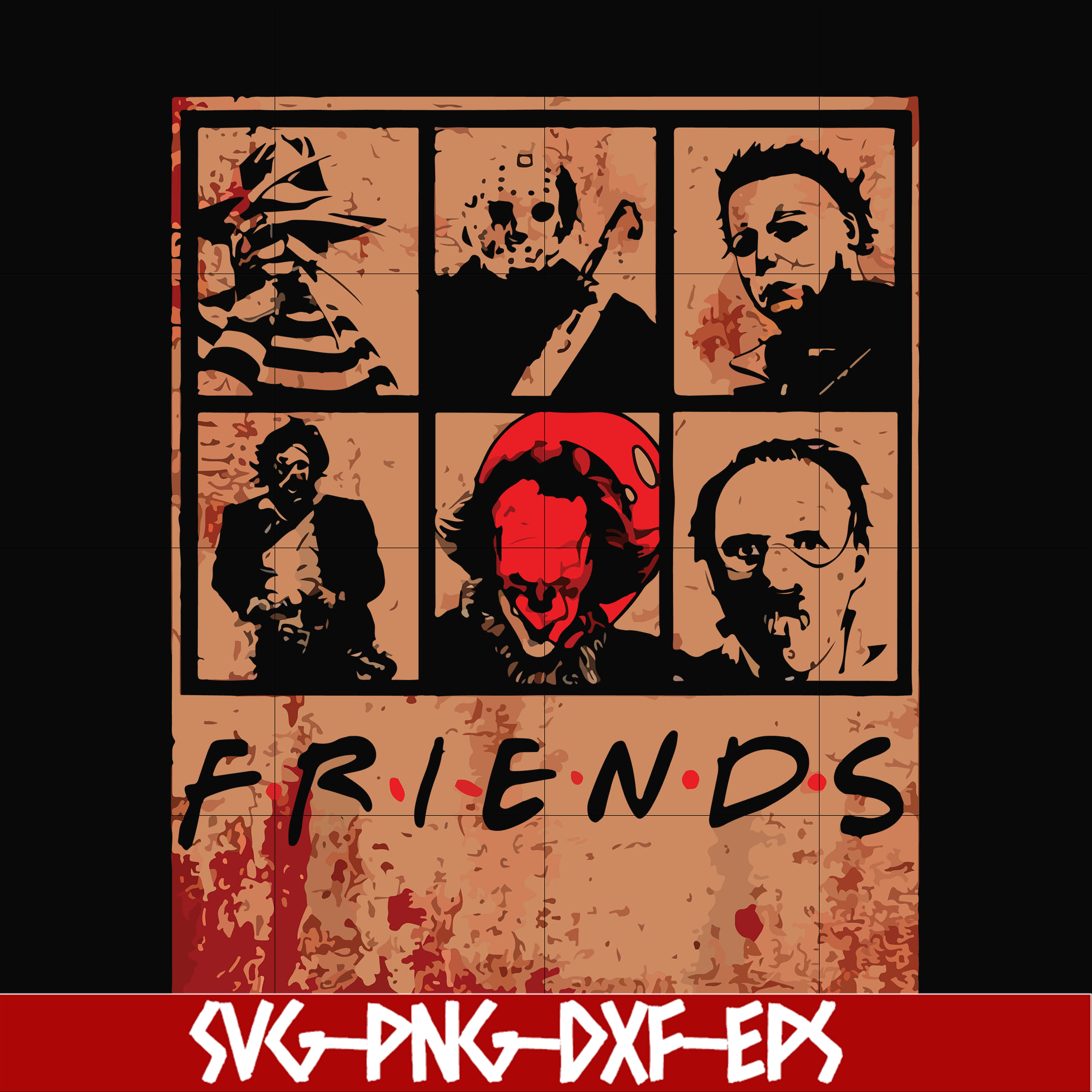 Scary Friends Horror svg, Halloween svg, png, dxf, eps digit - Inspire ...