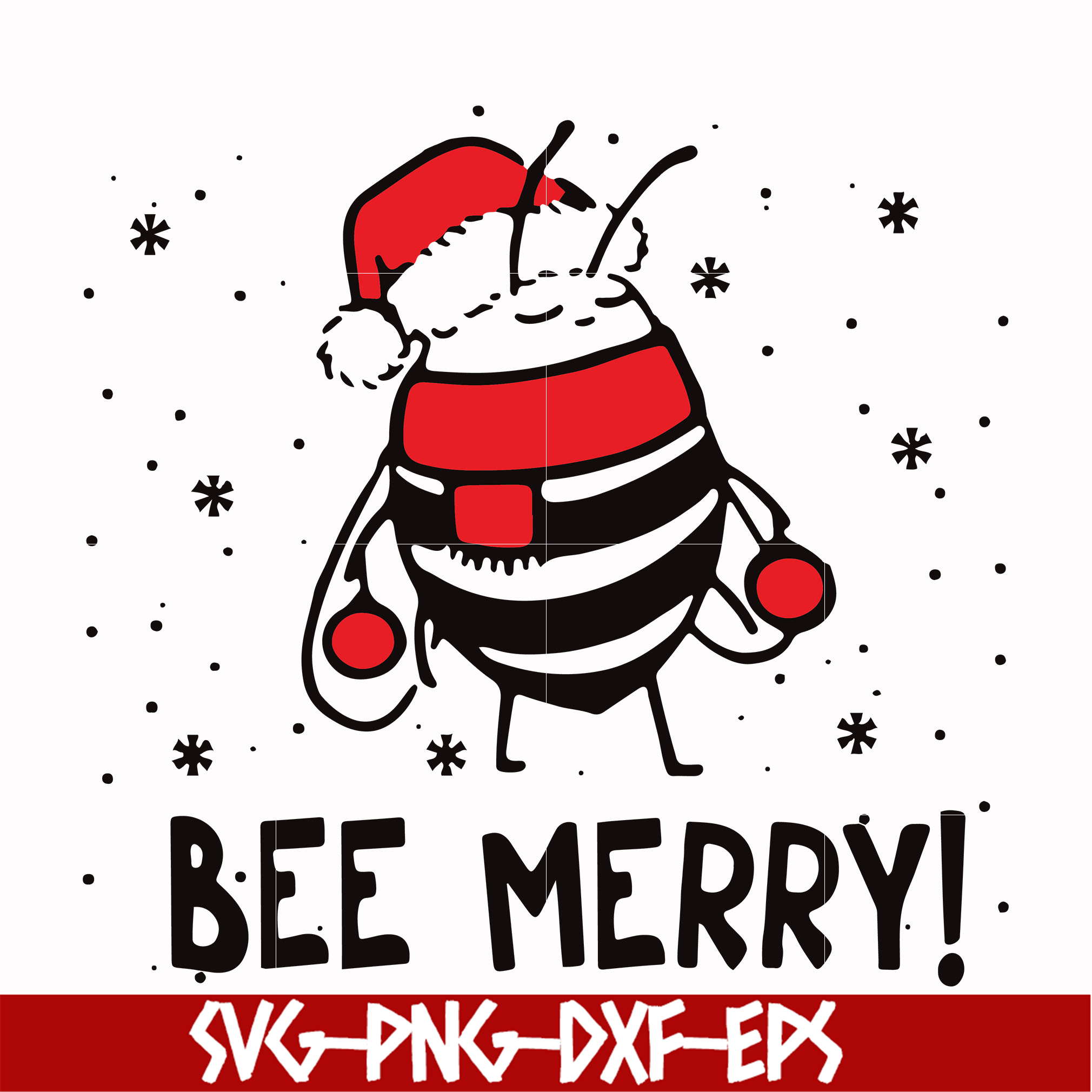 Bee merry svg, christmas svg, png, dxf, eps digital file NCR - Inspire ...