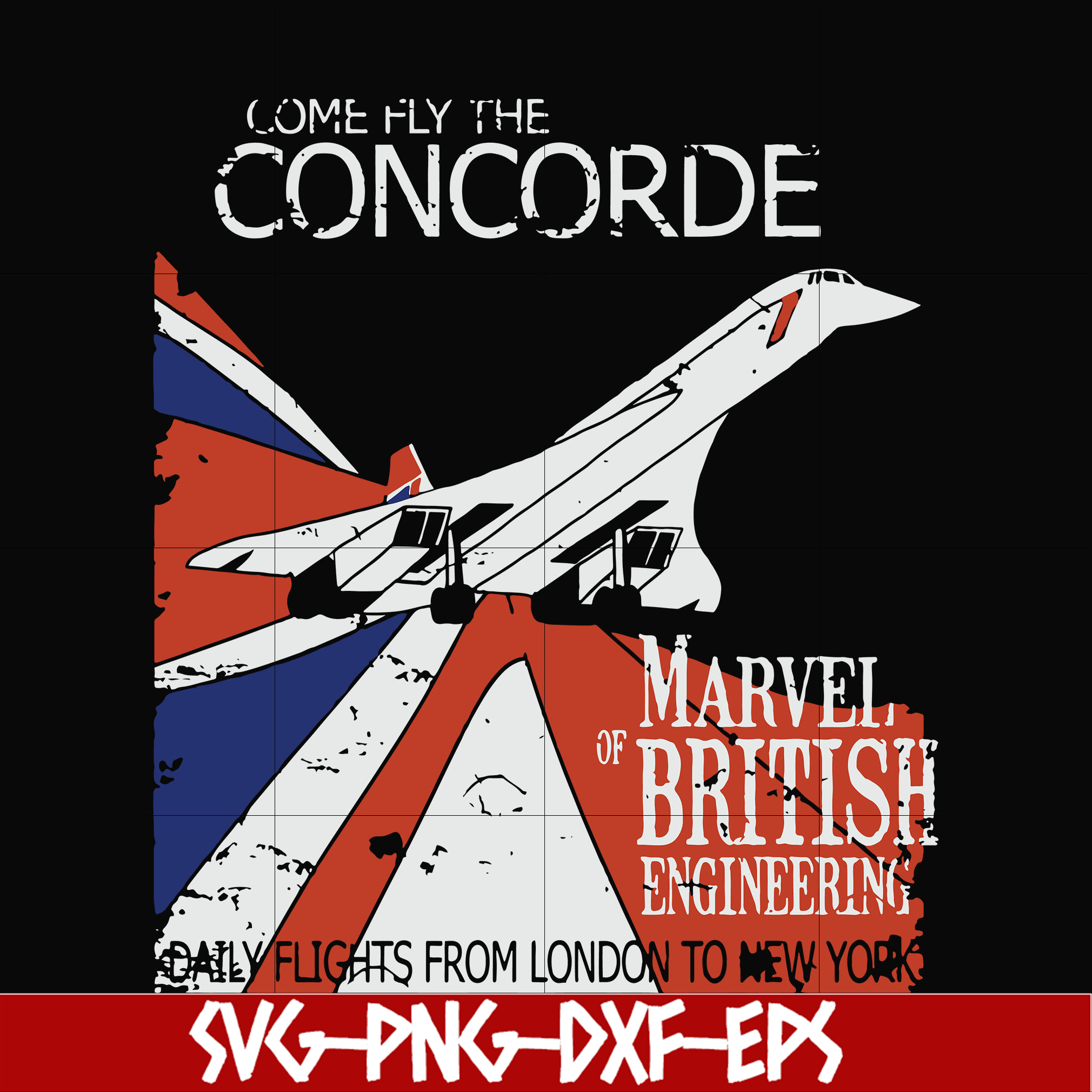 Come fly the concorde svg, Concorde Retro Vintage svg, png, - Inspire ...
