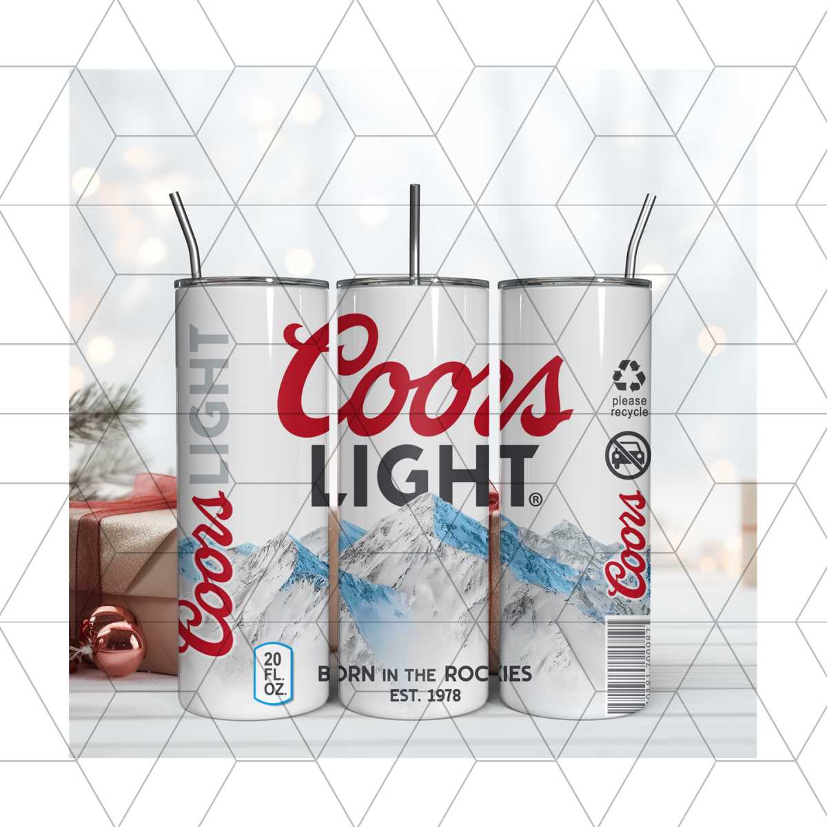 Coors Light 20Oz Tumbler Wrap Sublimation Design, Beer Brand | Inspire ...