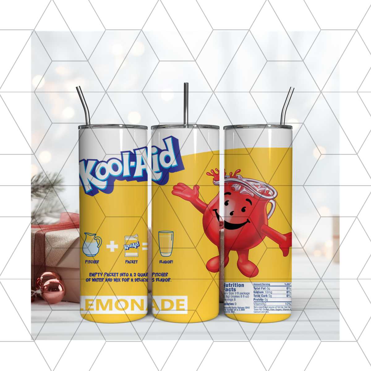 Kool Aid Lemonade 20Oz Tumbler Wrap Sublimation Design, 20OZ | Inspire ...