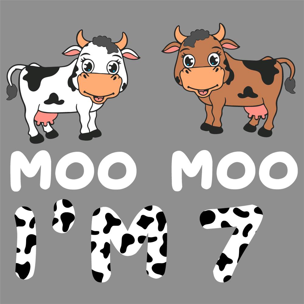 Birthday Moo Moo Im 7 Svg, Birthday Svg, Cute Cow Svg, Cow S - Inspire ...