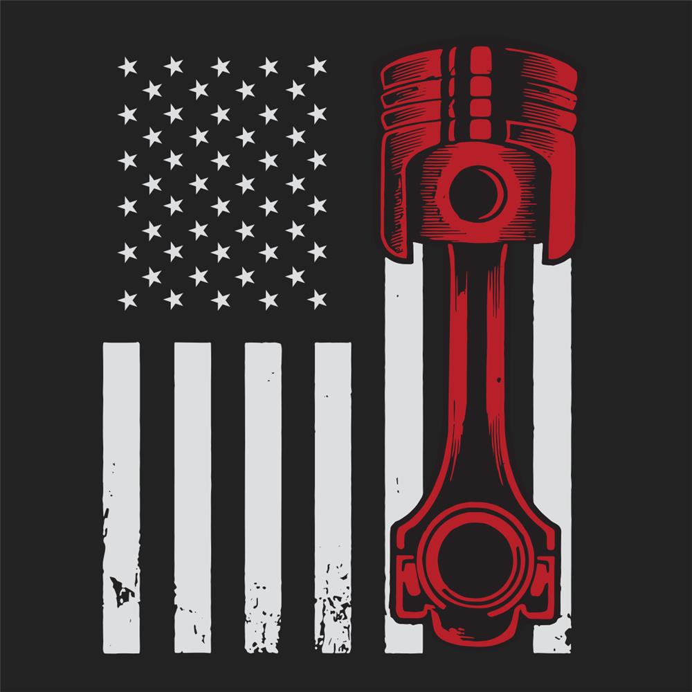 Car Enthusiast American Flag Piston Muscle Car, Trending Svg | Inspire ...