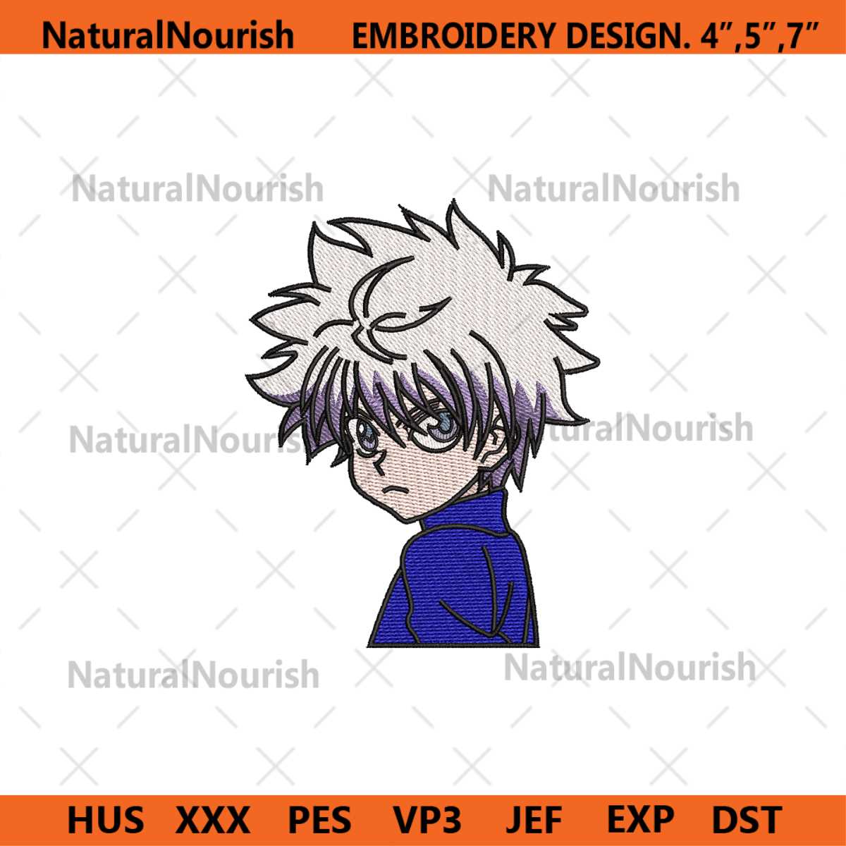Kilua Blue Embroidery Design Anime My Hero Academia Embroide | Inspire ...