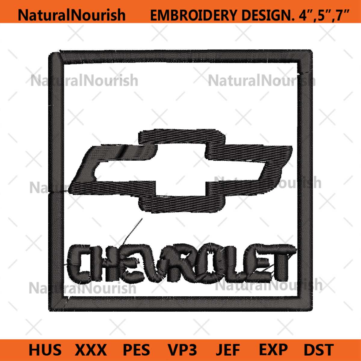 Logo Chevrolet Black Embroidery File Logo Car Embroidery Dig | Inspire ...