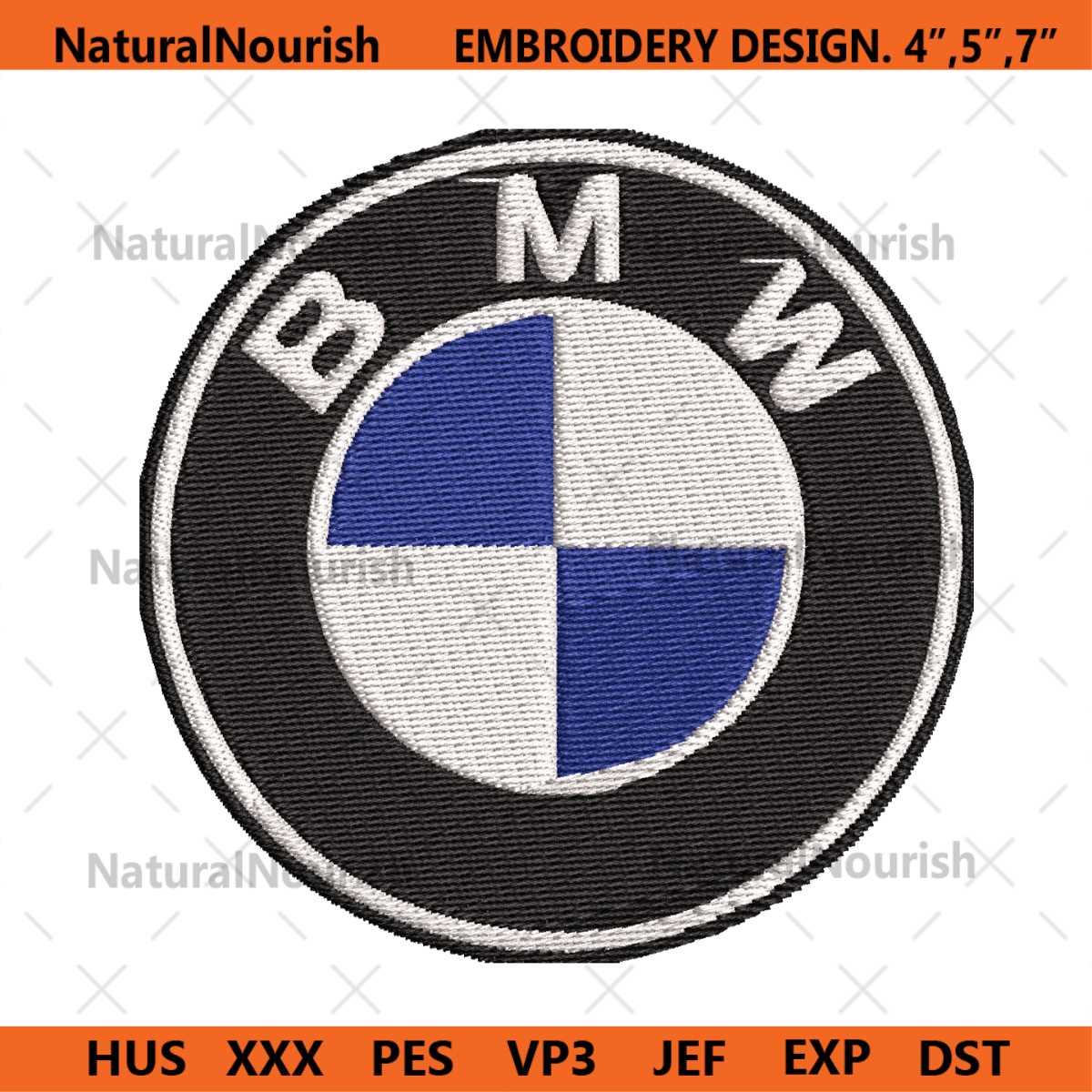 BMW Logo Car Embroidery File Luxury Car Brand Embroidery Fil | Inspire ...