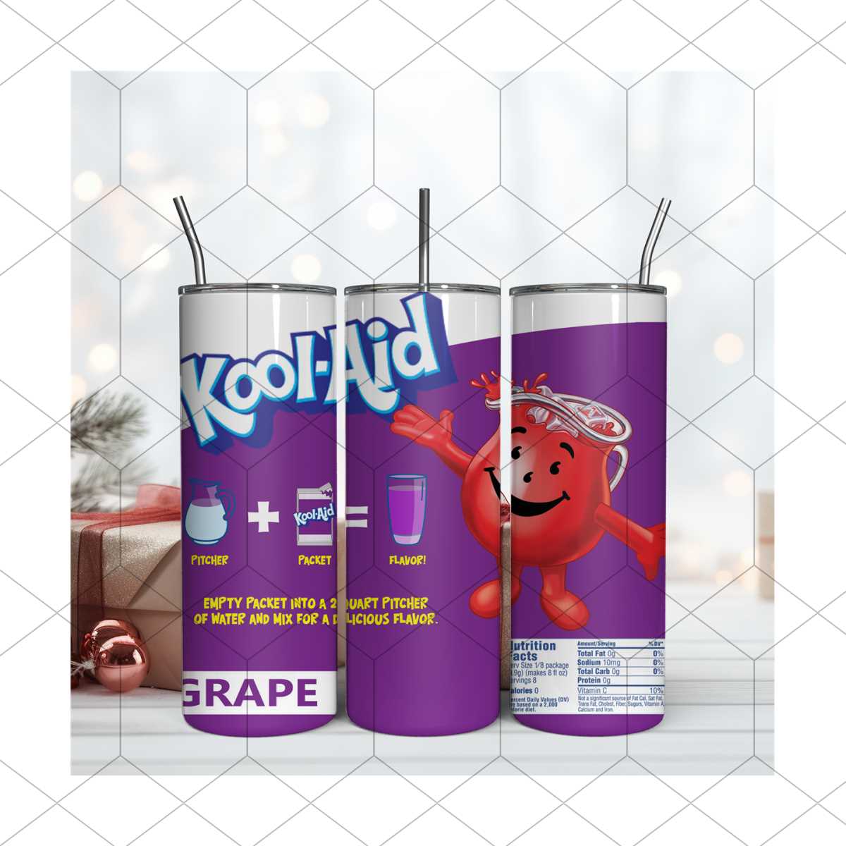 Kool Aid Grape 20Oz Tumbler Wrap Sublimation Design, 20OZ Tu - Inspire ...