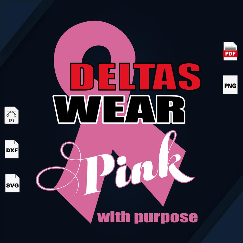 Delta Sigma Theta support breast cancer Svg, Delta Sigma The | Inspire ...