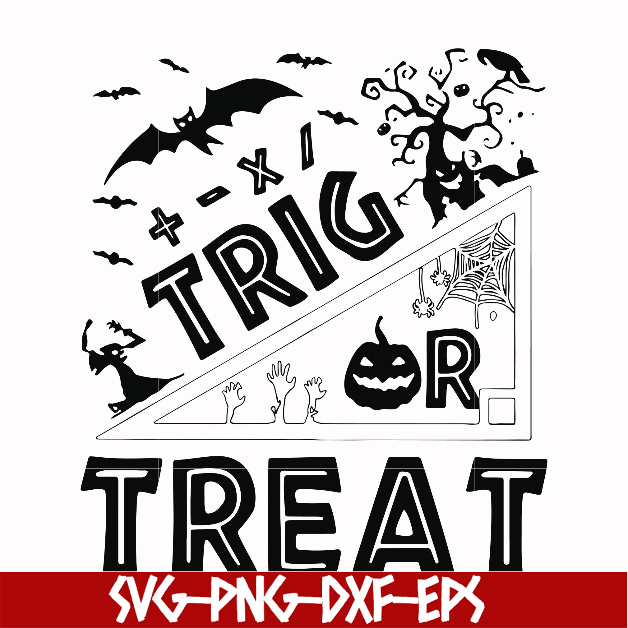 Trick or treat svg, halloween svg, png, dxf, eps digital fil | Inspire ...