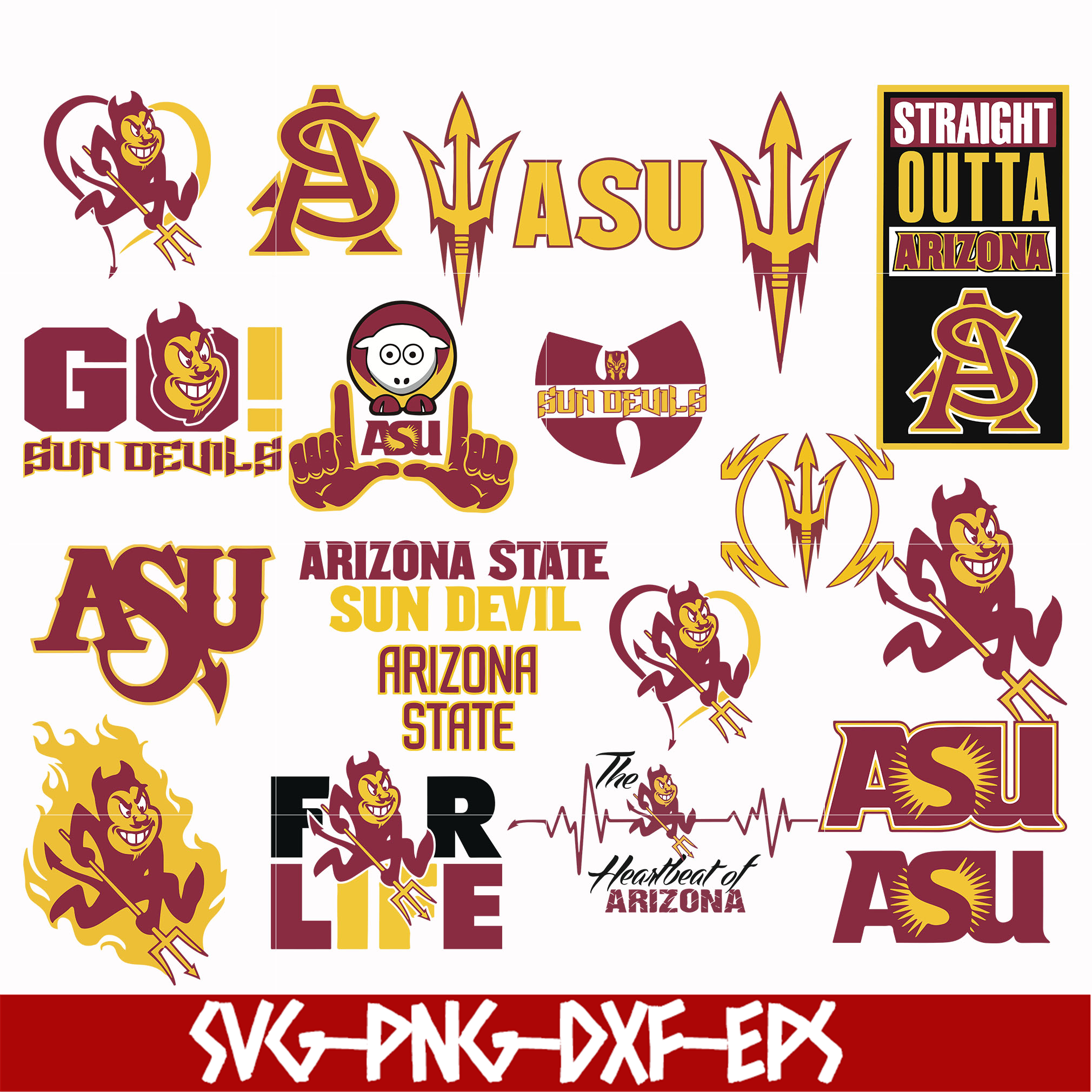 Arizona State Sun Devils svg, png, dxf, eps file NCAA0000206 | Inspire ...