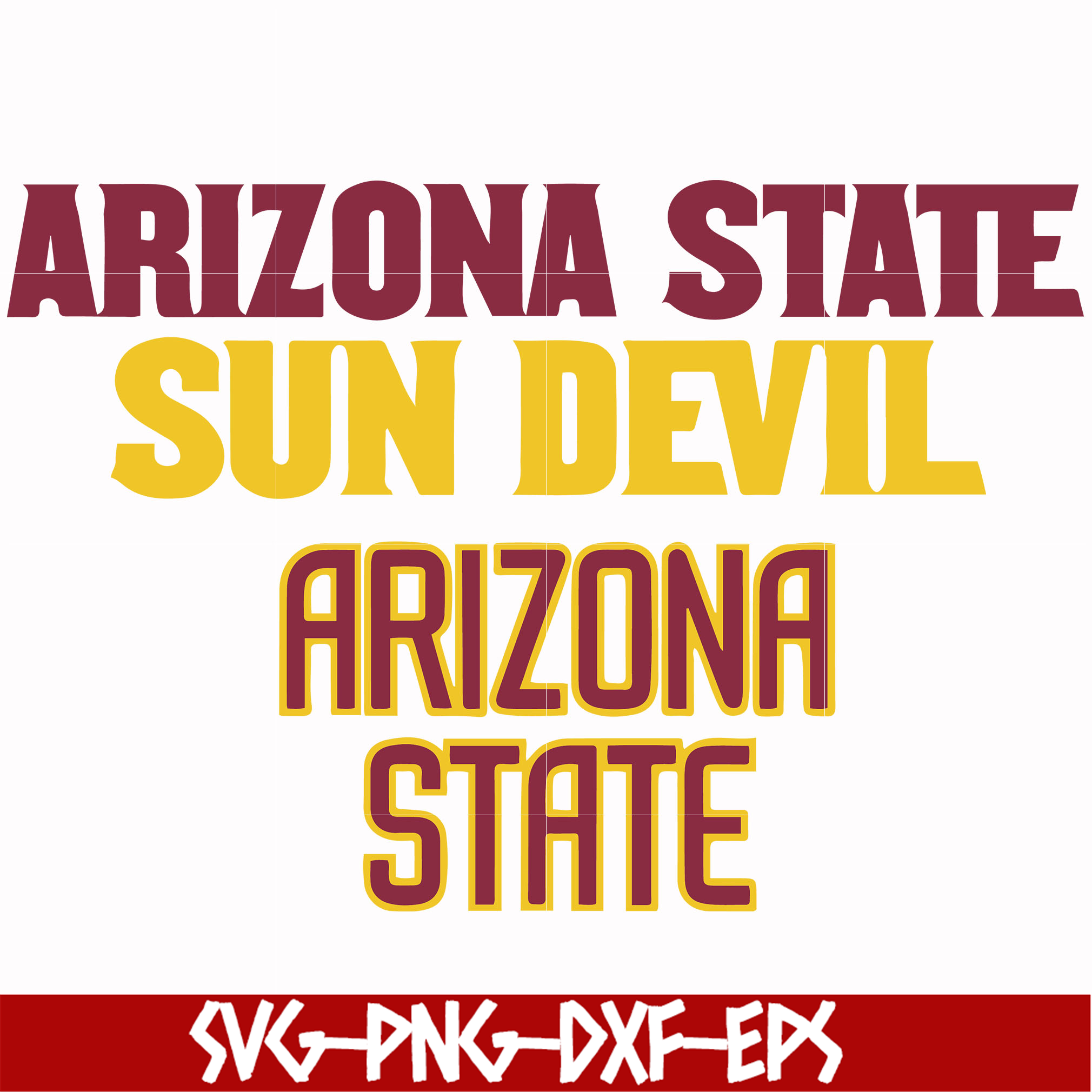 Arizona State Sun Devils svg, png, dxf, eps file NCAA0000220 | Inspire ...