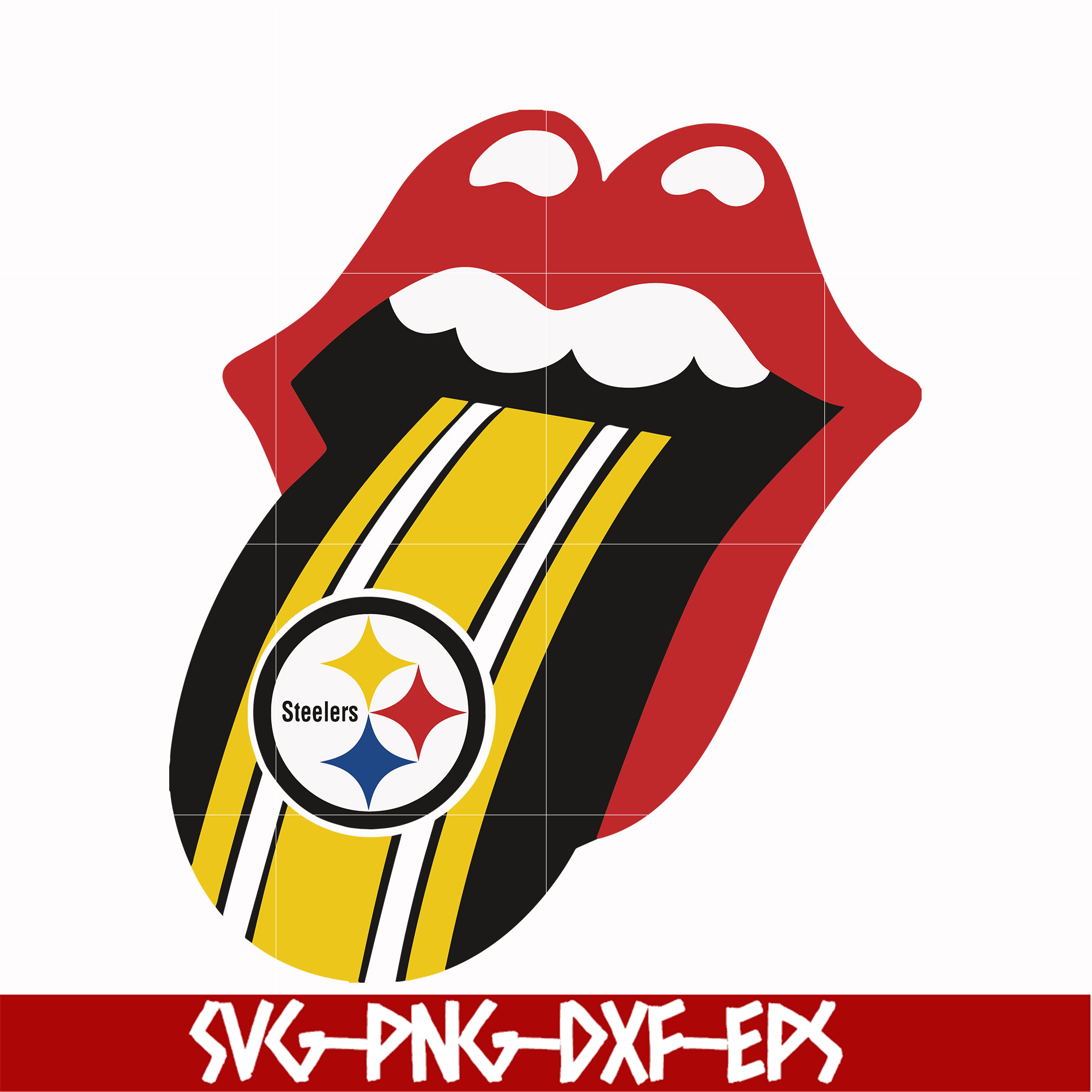 Steelers lips, svg, png, dxf, eps file NFL0000168 | Inspire Uplift